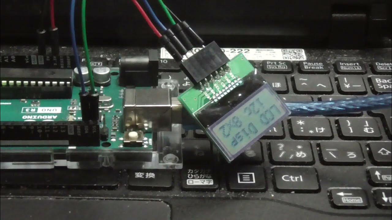 秋月の小型I2C LCD表示器AQM0802をArduinoで表示 - YouTube
