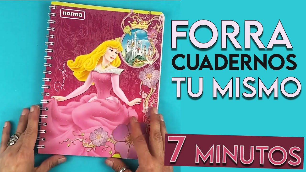 Como forrar un cuaderno con papel contac transparente y sin burbujas en ...