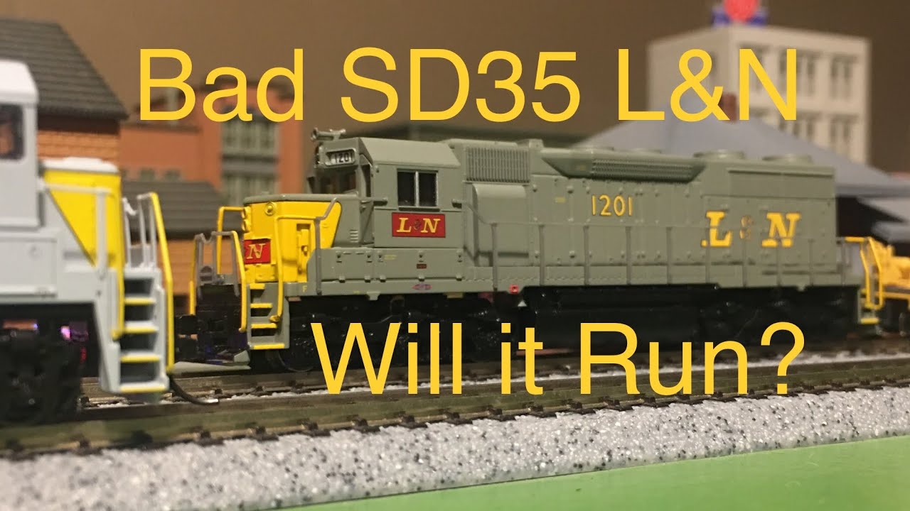 N scale Atlas SD35 L&N 1201 Will it run? - YouTube