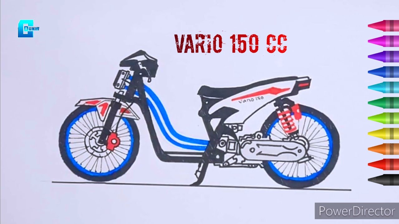 CARA MENGGAMBAR DRAG VARIO 150 - DRAG SUPER MATIC - YouTube