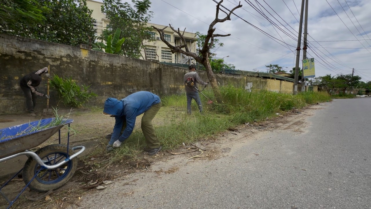 Cleaning up 150 meters of overgrown sidewalk made everyone amazed - YouTube