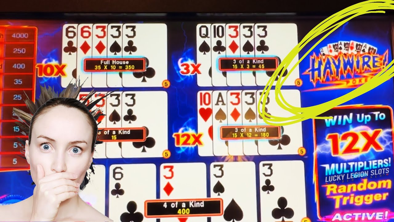 HAYWIRE VIDEO POKER ⚡️ Up to 12x MULTIPLIERS ⚡️ LETS GO!!!! - YouTube