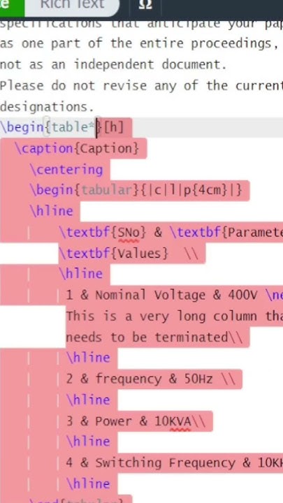 How to insert wide tables two-columned documents using overleaf. Insert ...