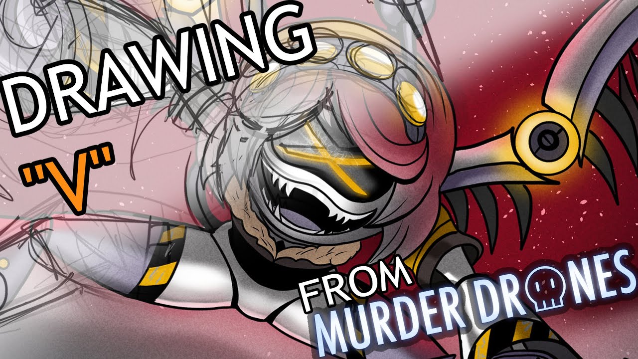 Drawing V from MURDER DRONES (Timelapse) - YouTube