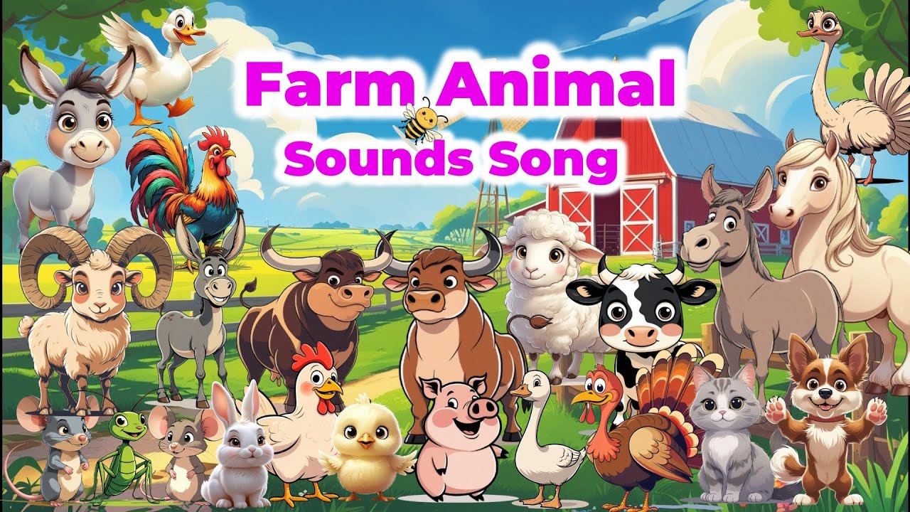 Animal Sounds Song for Kids | Fun Farm Animals Noises - YouTube