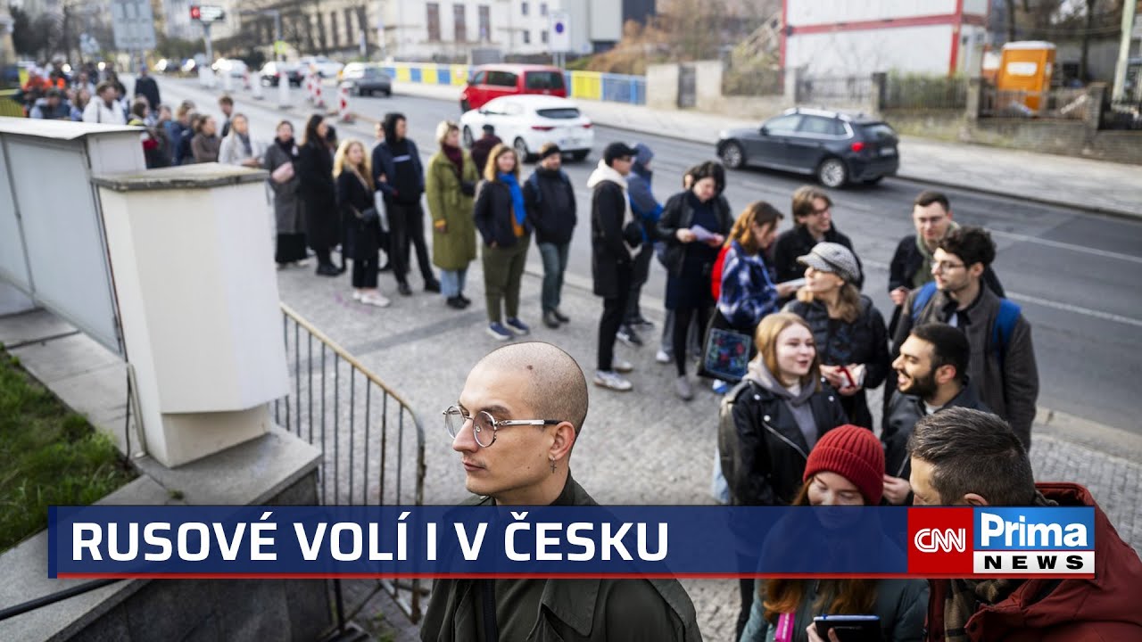 Zástupy Rusů volí v Praze. Hlasujeme proti Putinovi, prozradili někteří ...