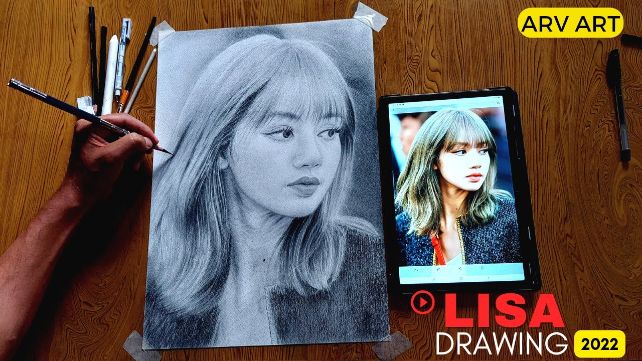 Drawing LISA From BLACKPINK / How To Draw BlackPink Lisa - YouTube