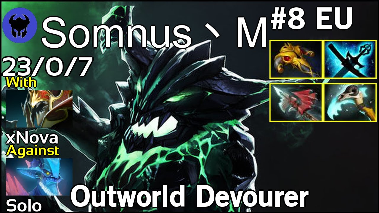 Somnus丶M plays Outworld Devourer!!! Dota 2 7.21 - YouTube
