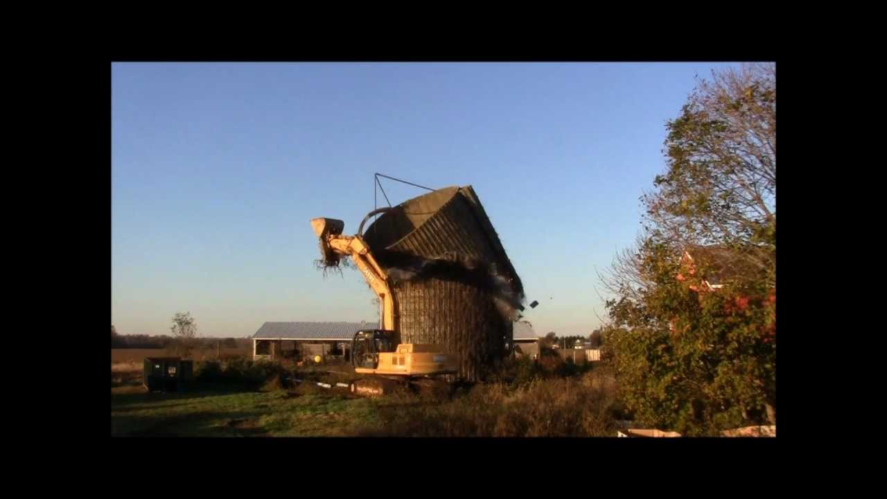 Silo Demolition in Delaware - YouTube