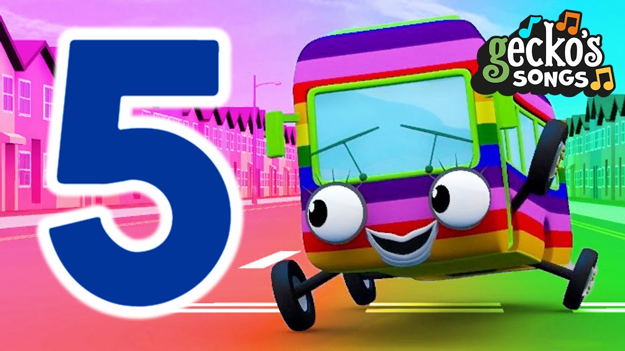 5 Rainbow Buses Strike Back!｜Learn Numbers｜Fun Education｜Nursery Rhymes ...