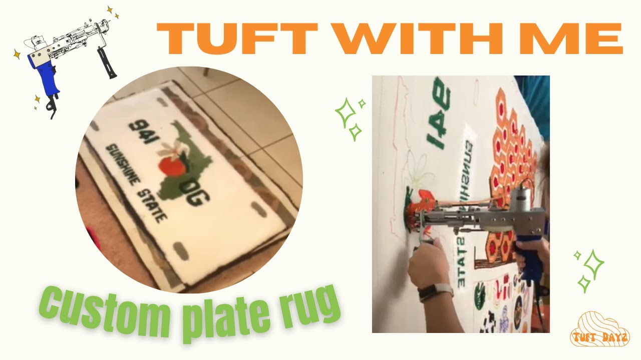 Tuft a Florida license plate rug with me! The Importance of Trimming ...