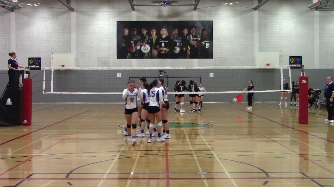 Volleyball féminin 21U 2020 RSEQ Div 1 s2 Griffons Vs Cavaliers - YouTube