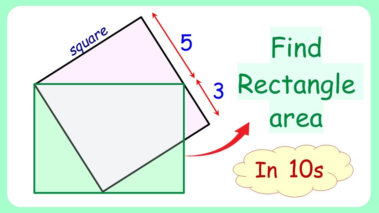 130) Challenge is to solve it in 30s. Square sides are given. Find area ...
