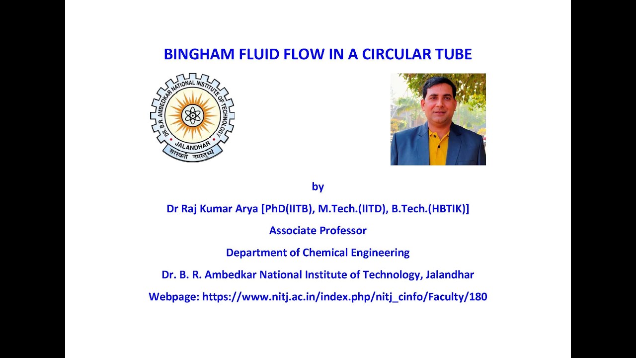 Bingham Fluid Flow in Circular Tube#Transport Phenomena#Chemical Engg# ...