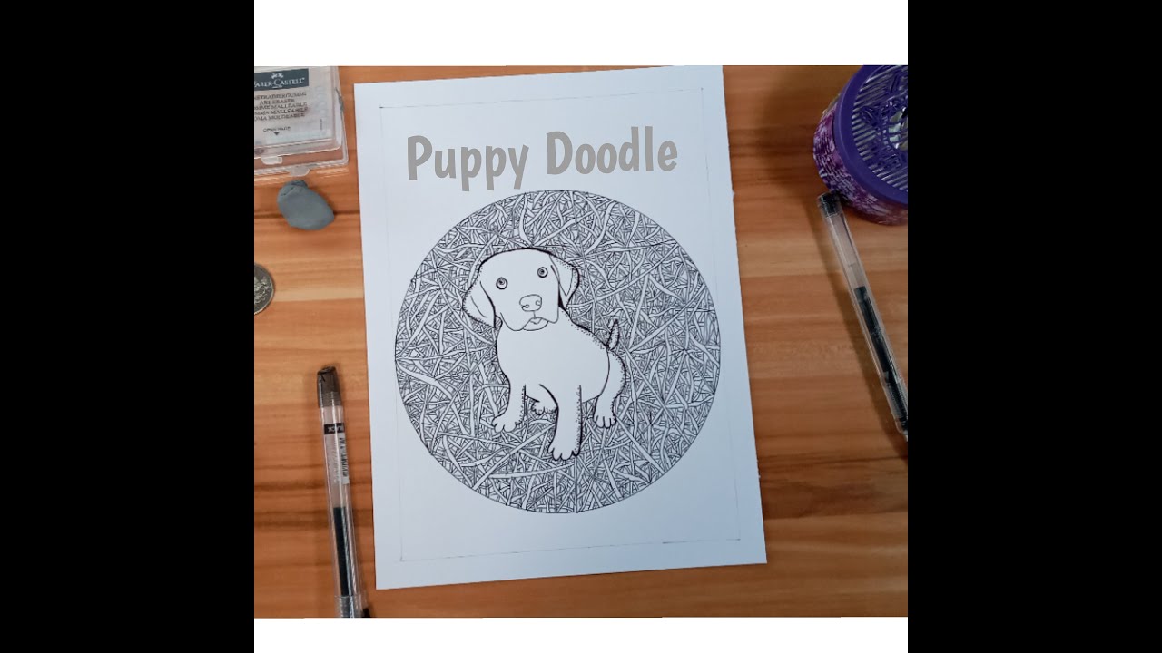 Daily Doodle Art Challenge #01: Dog Doodle - YouTube