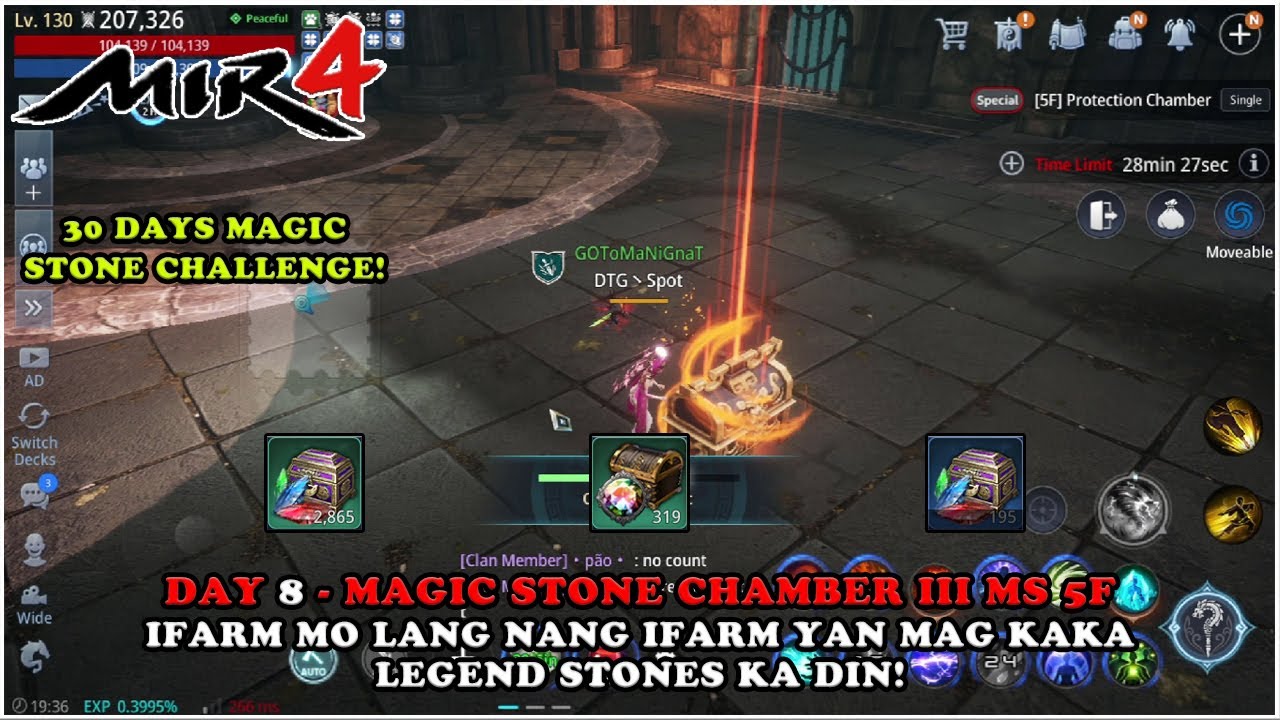 MIR4 - MAGIC STONE CHALLENGE DAY 8! LAGPAS 1 WEEK NANG FARMING AH ...