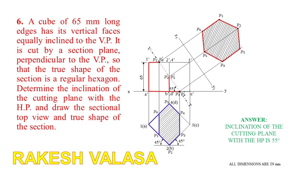 Experiment 8.1 Sections of solids (CUBE) Solution in AutoCAD ...