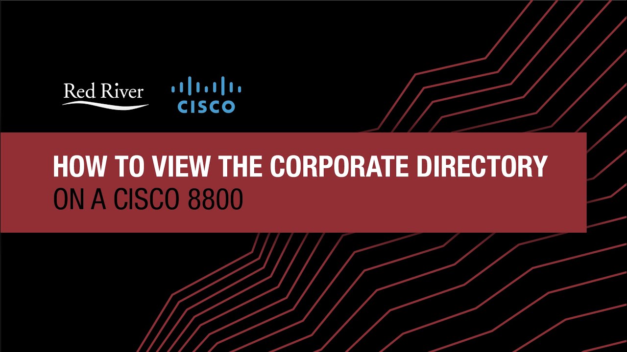 How To View the Corporate Directory on a Cisco 8800 - YouTube