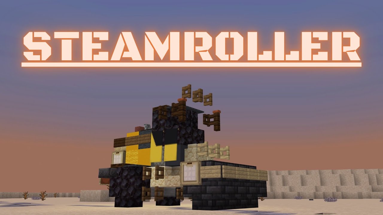 Minecraft: How to build a Steamroller in Minecraft | Minecraft ...