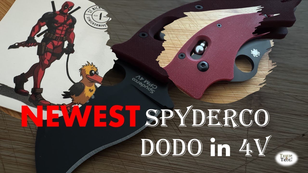 NEWEST St Nick's Knives Spyderco Dodo | DLC CPM-4V | Red G10 - YouTube