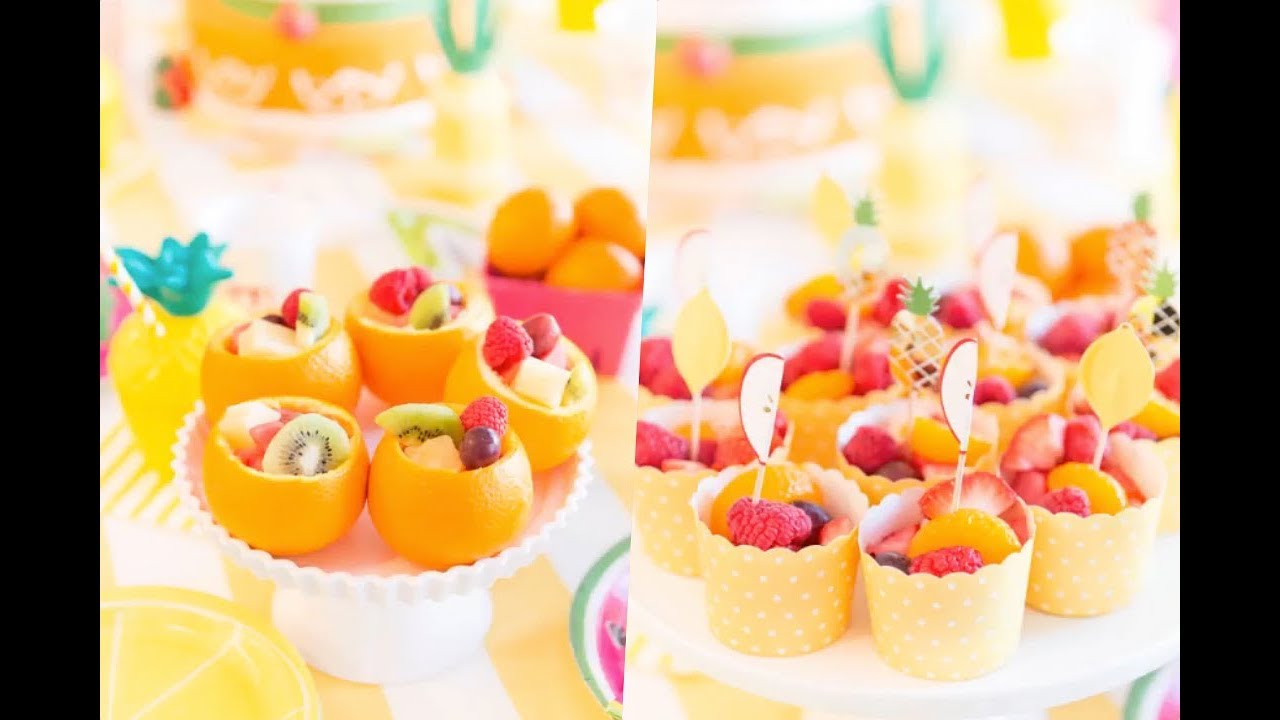 Decoración de fiesta de frutas - YouTube