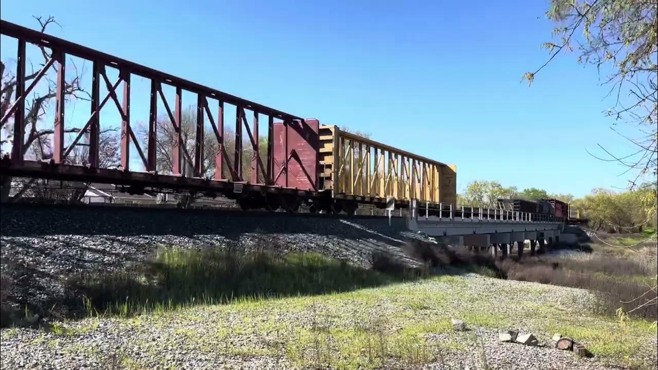UP 7775 leads a northbound manifest over Laguna Creek 03/15/2024 - YouTube