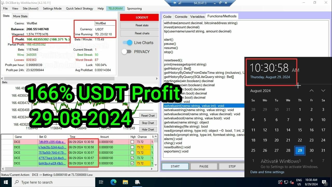 Dicebot Script |Dice Strategy |Stake DIce | Wolf.bet | DiceScript 2024 |Dice Strategy 2024 - YouTube