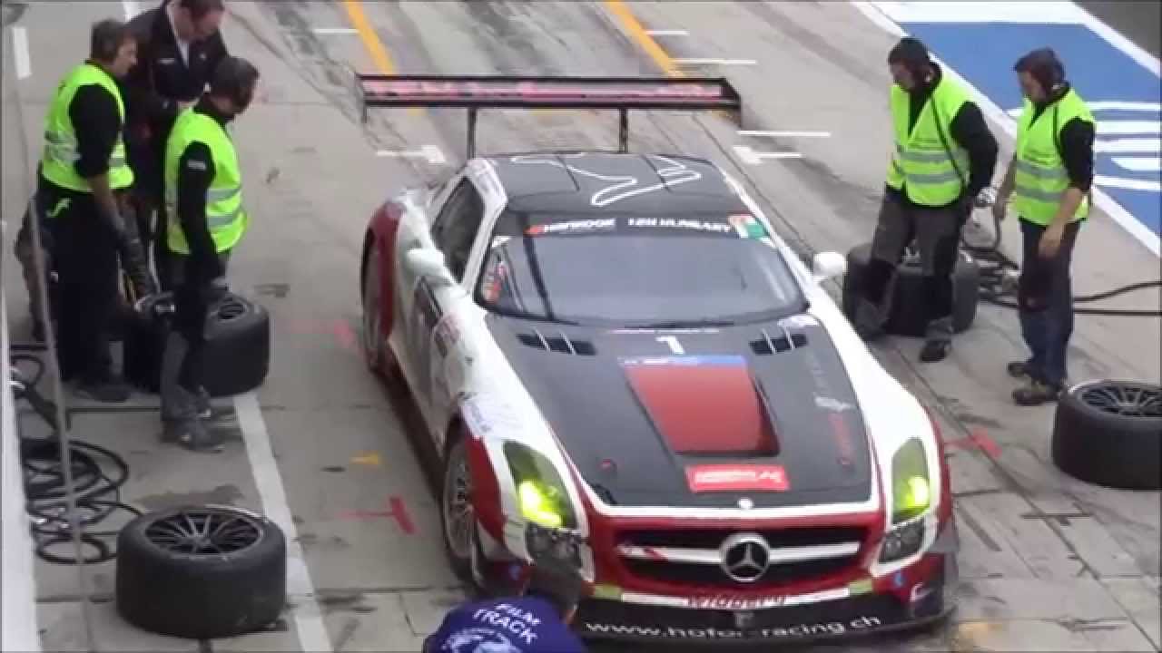 Mercedes-Benz SLS AMG GT3 - pit stop - 2014 12H Hungaroring - YouTube