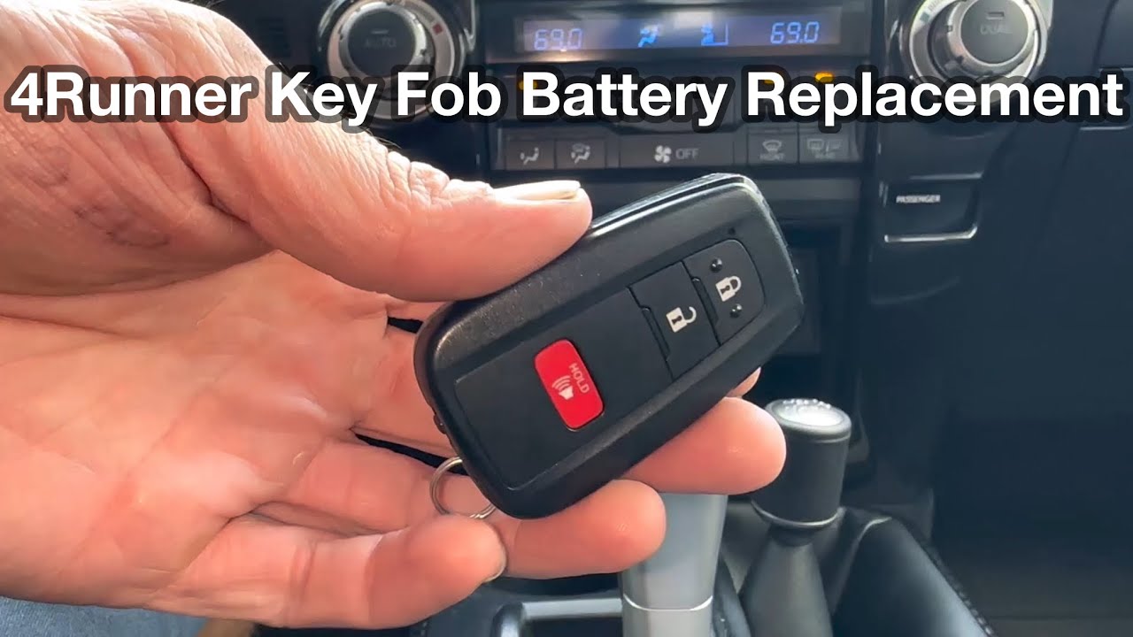 2024 Toyota 4Runner key fob battery replacement / remote 2023 - YouTube