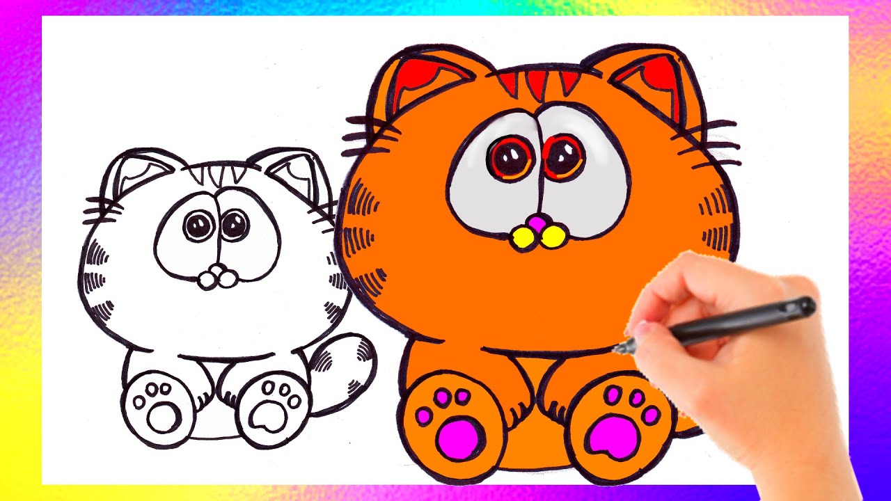 How to Draw Garfield Baby - YouTube
