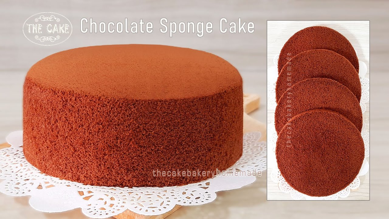 Chocolate Sponge Cake Recipe / Fluffy / Moist : สูตรเค้กสปันจ์ช็อกโกแลต ...