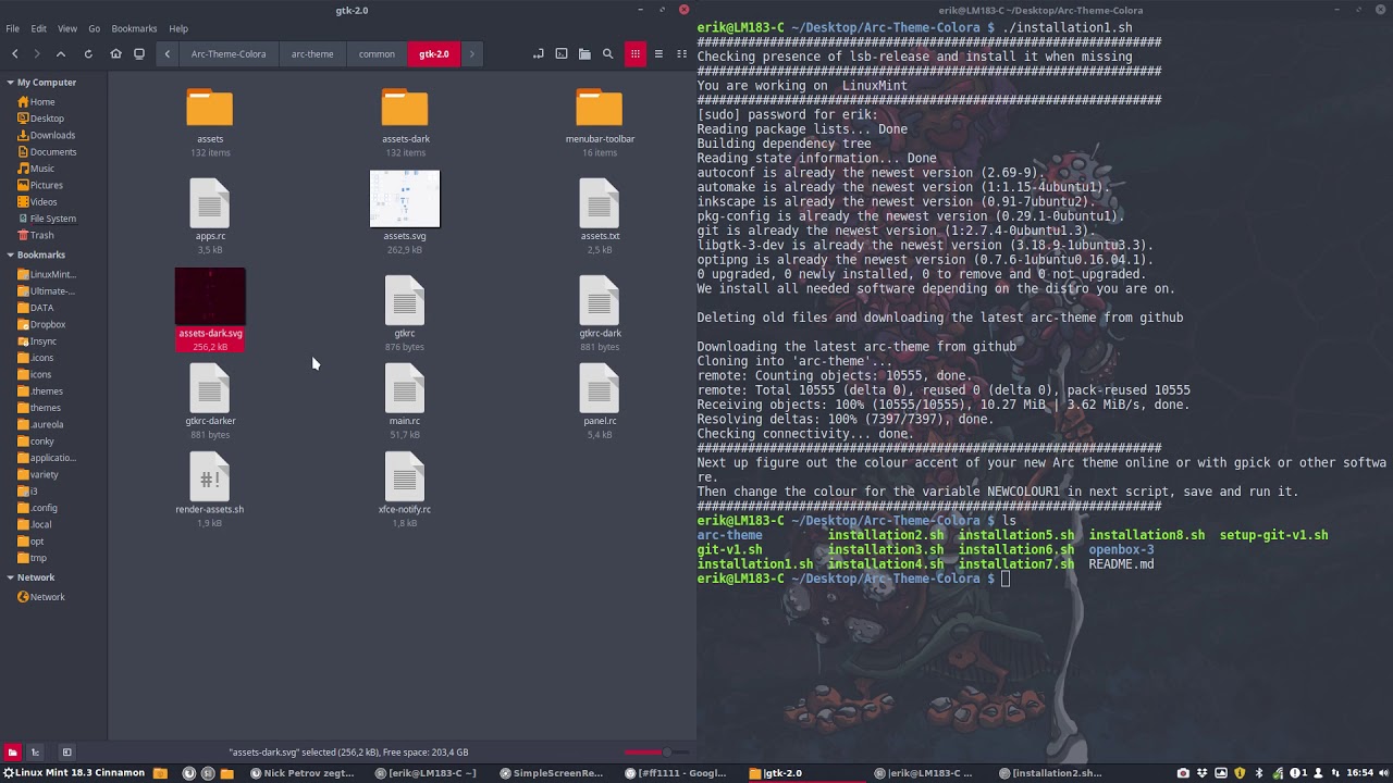 Linux Mint : How to create a new personal Arc Theme with Arc Theme ...