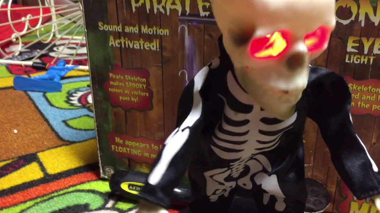 Gemmy Halloween Animated Grave Raver Skeleton - YouTube
