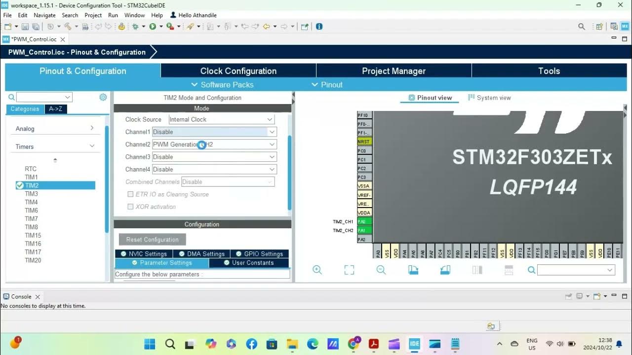 LED brightness control by controlling the PWM using STM32 microcontroller. - YouTube