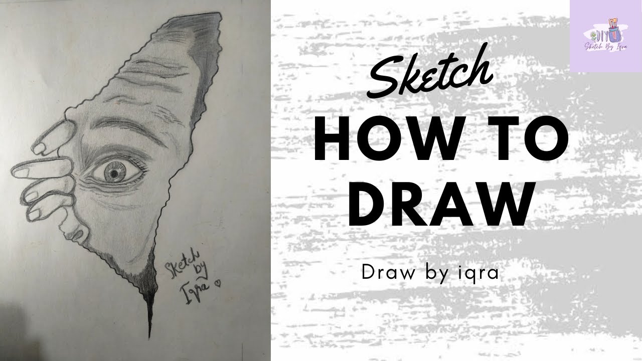 How to draw sketch in easy way @sketchbyiqra - YouTube