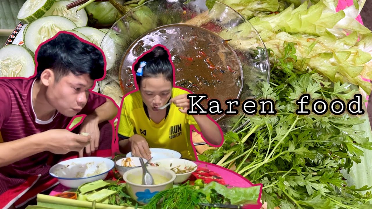 Family eating dinner Karen delicious food - YouTube