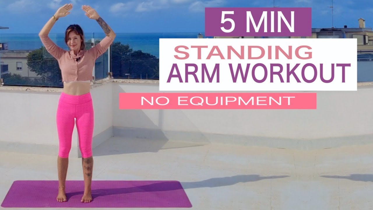 5 MIN STANDING ARM WORKOUT || For Great Posture ♡ (Wrist & Knee ...