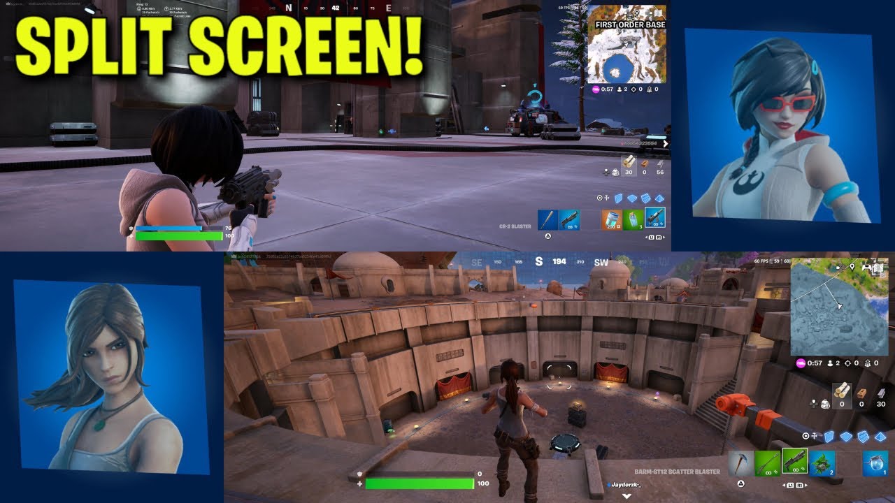 HOW TO PLAY SPLIT SCREEN in FORTNITE Chapter 6 STAR WARS! (Split Screen on PS, XBOX, SWITCH ...