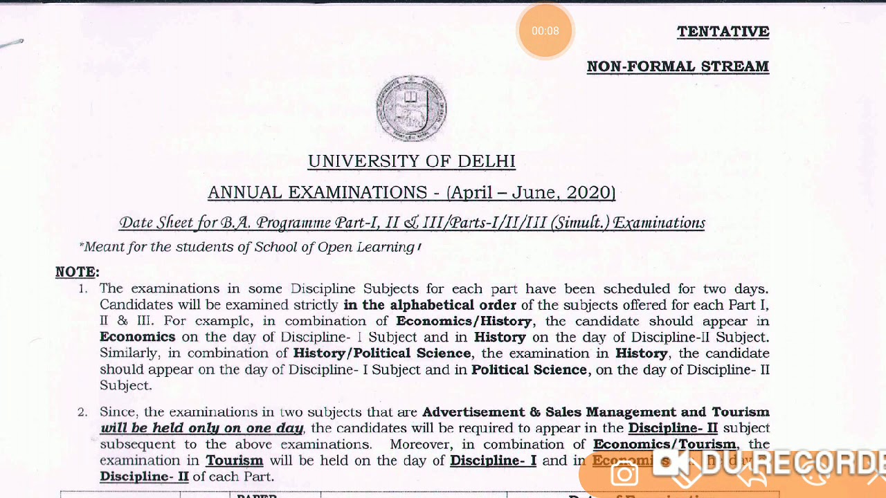 Understand your #SOL #date #sheet #Sol special for all students - YouTube