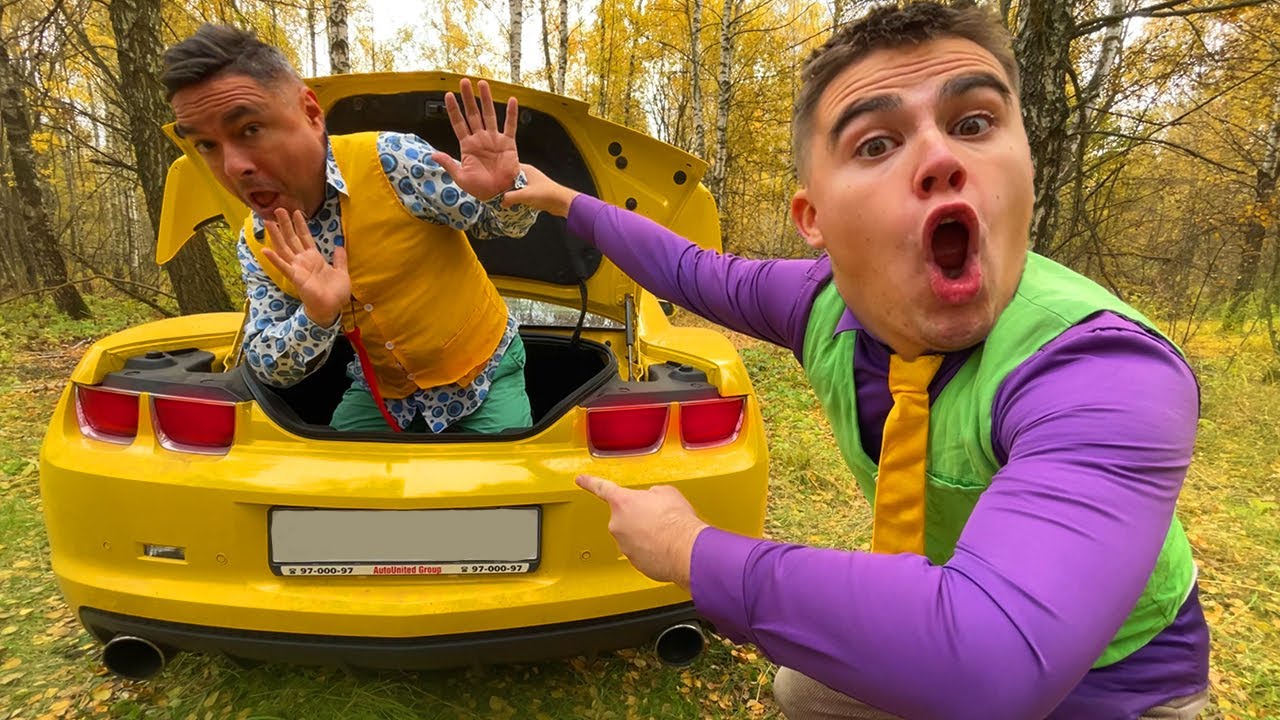 Older Mr. Joe Put Toy Cars VS Mr. Joe on Camaro for Kids - YouTube