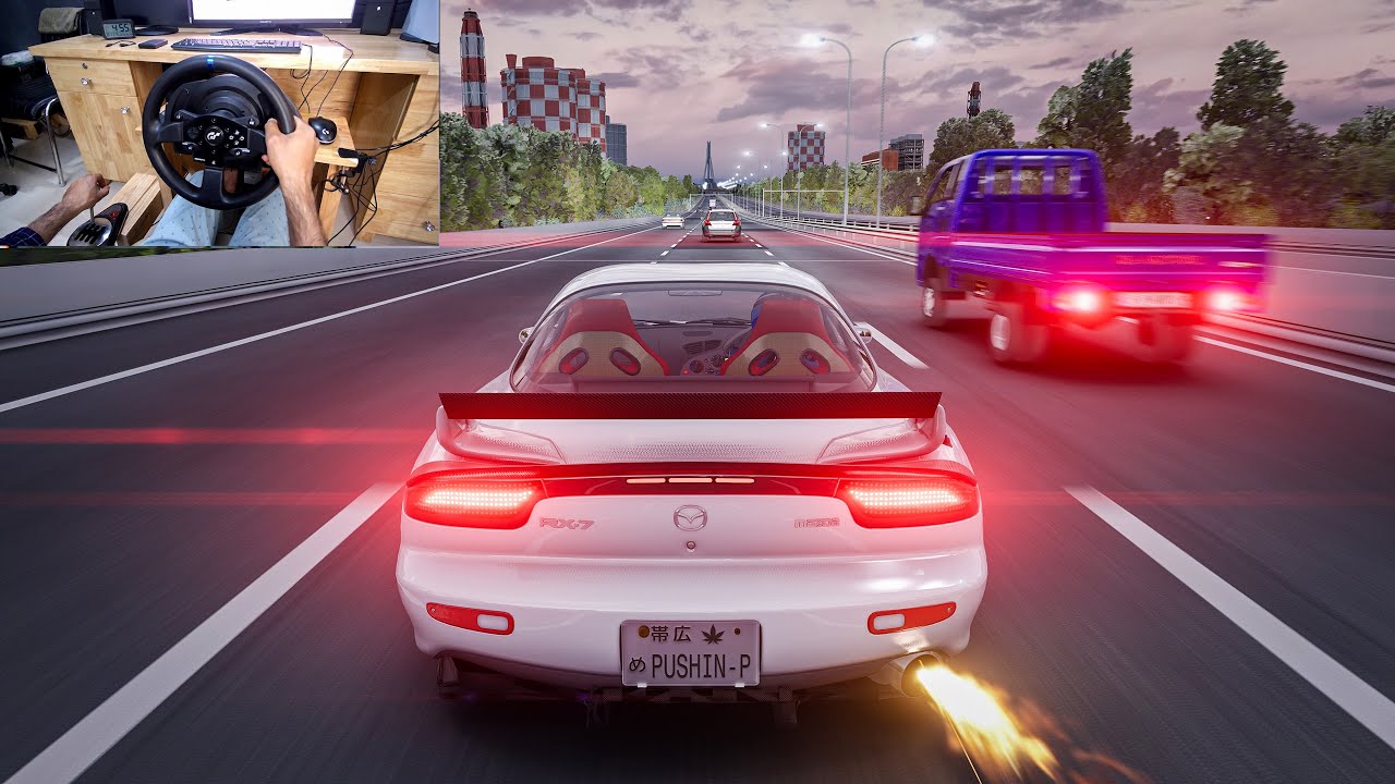 Mazda RX-7 Spirit R Full Send on Shutoko Highway | Steering Wheel ...