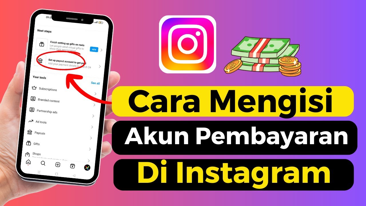 Cara Mengisi Akun Pembayaran Di Instagram Terbaru - YouTube