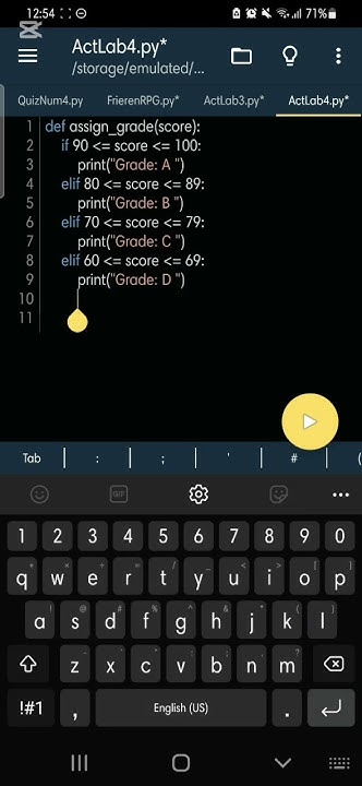 Python Programming using function assign_grade(score) - YouTube