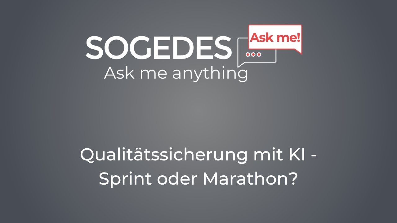 Ask me Anything Qualitätssicherung mit KI - Marathon oder Sprint - YouTube