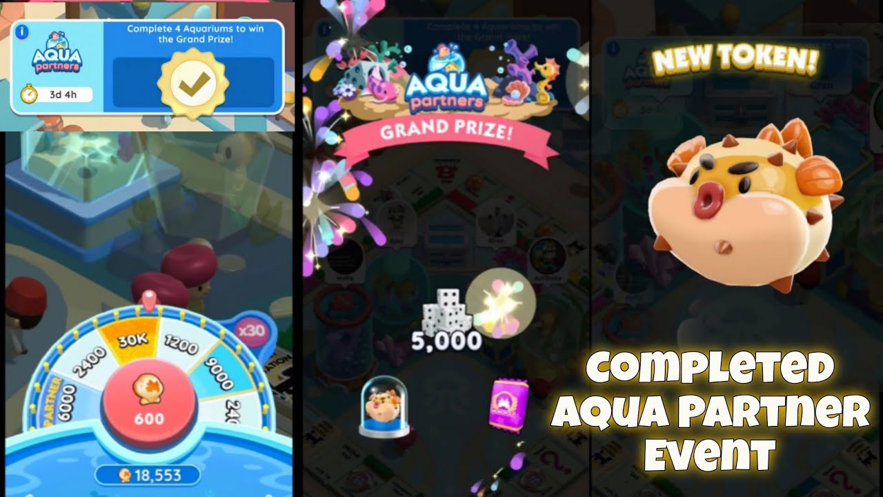 AQUA Partner event completed Monopoly go #monopolygo #aqua # ...