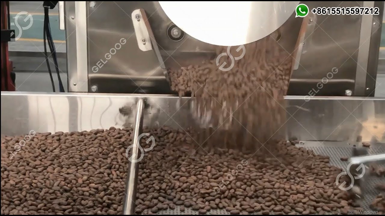 Industrial Cocoa Bean Roaster/Cocoa Bean Cracker and Winnower - YouTube