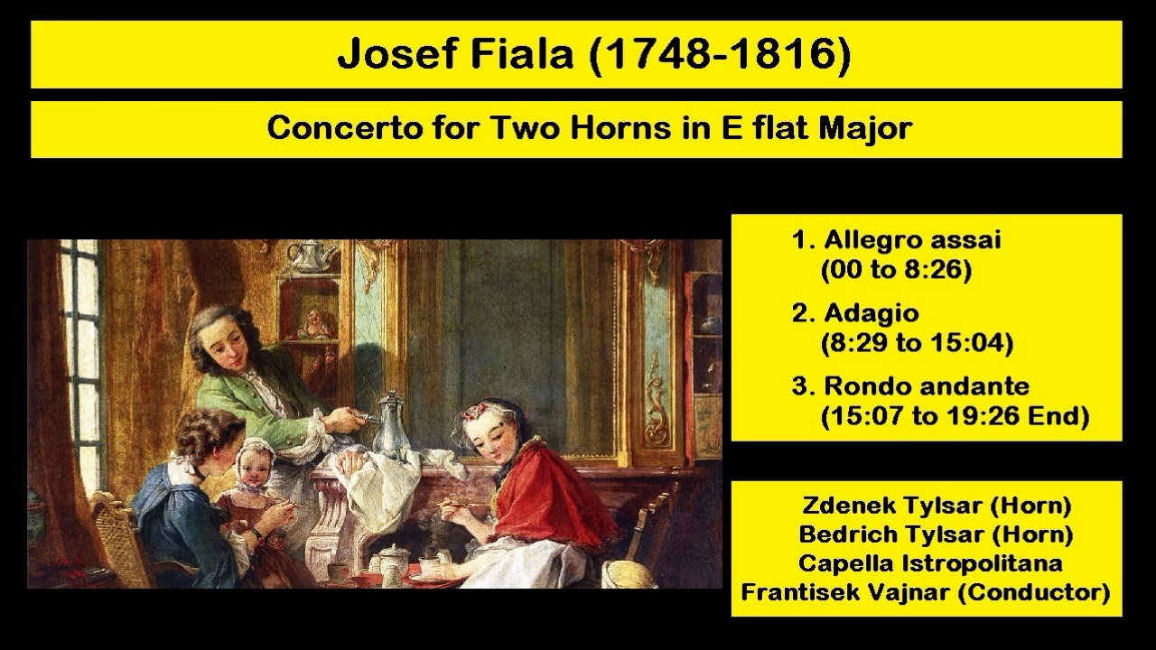 Josef Fiala (1748-1816) - Concerto for Two Horns in E flat Major - YouTube