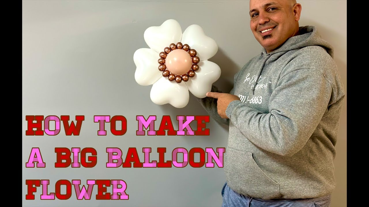 How to make a big balloon flower using a ️balloon #balloontutorial # ...