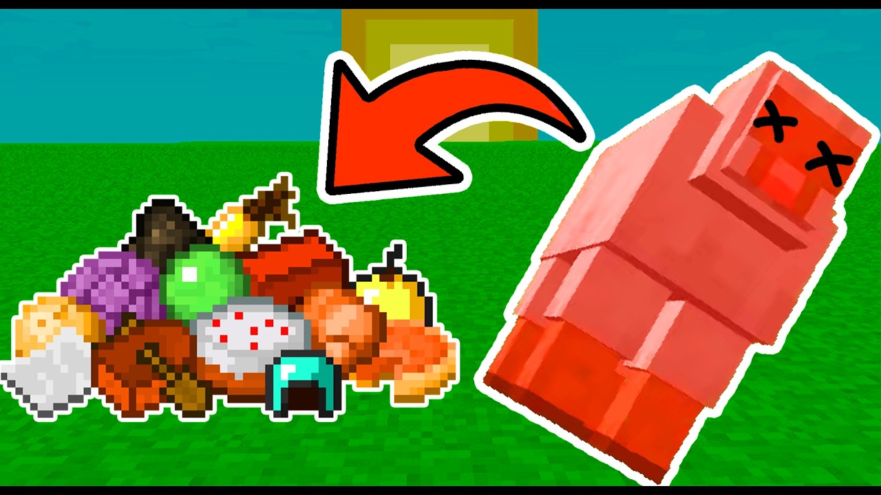 MINECRAFT MAIS LES MOBS DROP DES ITEM RANDOM - YouTube