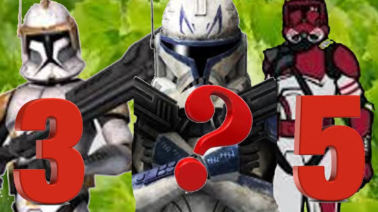 TOP 5 OF MY FAVORITE CLONE TROOPERS! (in Star Wars!) - YouTube